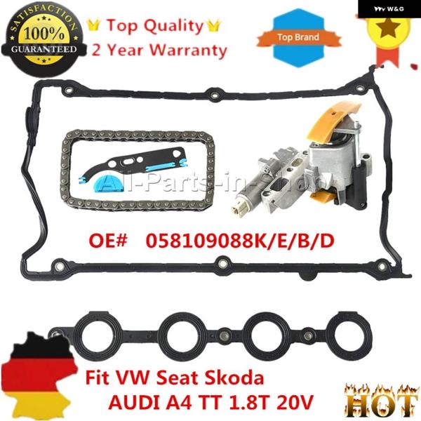 カムシャフト タイミングチェーン テンショナー ソレノイド ガスケット キット VW SKODA AUDI A4 A6 TT 1.8T 20V S3 058109088K 058109088E058109088D カスタム パーツ アクセサ...