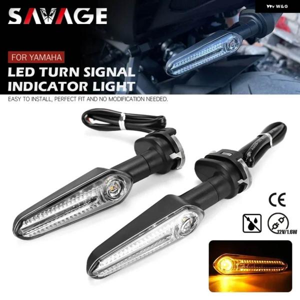 リア LED ウィンカー ヤマハ YZF R25 R3 R7 R9 R6 R1 R15 T-MAX 530 FZ1 FZ8 TRACER 700 XSR バイク用 インジケーター フラッシュライト カスタム パーツ アクセサリーBatter...