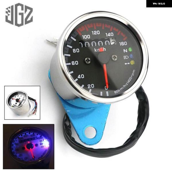 バイクスピードメーター タコメーター LEDインジケーター オドメーター 12V ドゥカティ ヤマハ KTM ハーレー カスタム パーツ アクセサリーSpecial Features:The pointer scale is the dri...