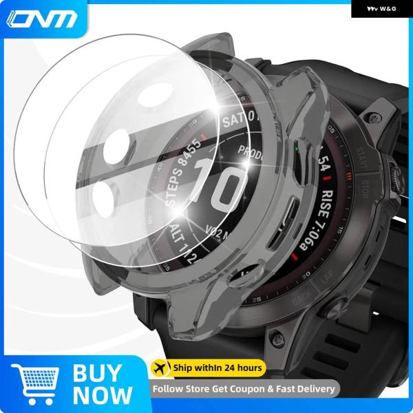 ガラス+ケース GARMIN FENIX 8 7X 6X PRO 7 6 7S 6S 5 5S ソーラー AMOLED スクリーンプロテクター ガラスケース カスタム パーツ アクセサリーMaterial:PlasticElectric:N...