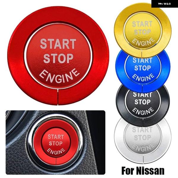 スイッチ ワンボタンエンジンスタートストップリングカバーステッカー 日産 X-TRAIL T32 ローグ キャシュカイ ムラーノ ティアナ ステッカー カスタム パーツ アクセサリーExternal Testing Certificatio...