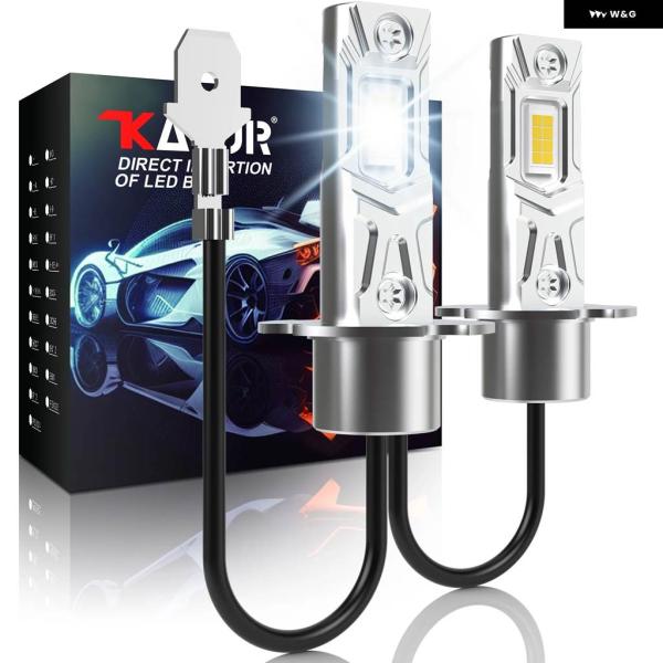 H3 LED カー ヘッドライト ミニサイズ フォグランプ 20000LM 6000K ホワイト ファンレス CANBUS スーパー ベンツ W124 1993-1995用 カスタム パーツ アクセサリーCar Brand:Universa...