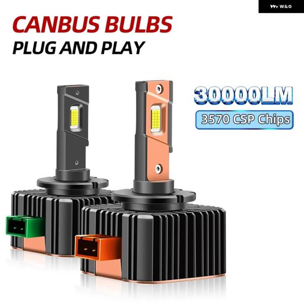 2個 30000LM D1S D3S ヘッドライト D2S D2R D4S D4R D5S LED CANBUS ランプ LED ライト バルブ 車用ライト 6000K カスタム パーツ アクセサリーHigh-concerned chemi...