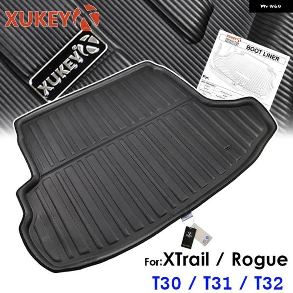 日産 エクストレイル ローグ エクストレイル T30 T31 T32 2001 - 2018カー ブーツ カーゴライナー リア トランク フロアマット トレイカーペット マッド プロテクター カスタム パーツ アクセサリーFloor Mat...