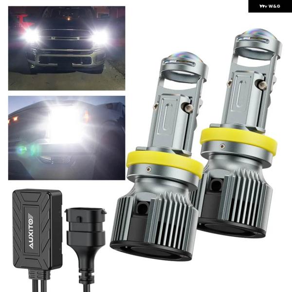 2個 H8 H11 LEDプロジェクターレンズ CANBUS ヘッドライト H7 H4 9003 HB2 H9 H16JP バルブ 30000LM 110W HDスポットライトレンズ ランプファン カスタム パーツ アクセサリーHigh-c...