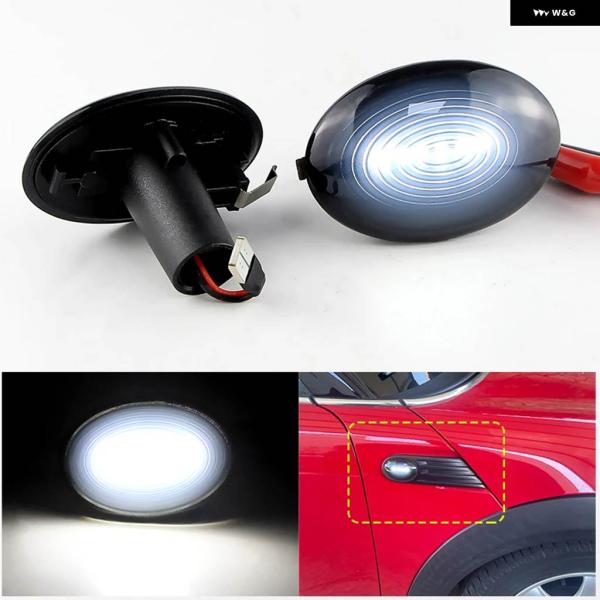 ミニ クラブマン R55 クーパー R56 R57 クーペ R58 R59 2007-2013 LED 点滅ウィンカーランプ サイド マーカーライト カーチューニング 2個セット カスタム パーツ アクセサリーHigh-concerned ...