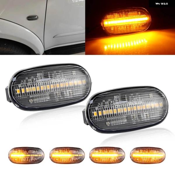 2 個 LED サイド マーカーライト 三菱 ランサー パジェロ ミラー グギャラン 1998-2005 サイドリピーターウィンカー ウインカーランプ MB-821172 カスタム パーツ アクセサリーHigh-concerned chem...
