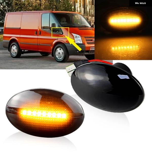 2個LED サイド マーカーライト ウィンカー ブリンカー OEM:1418382 1385980 FORD FIESTA MK4 1995-2001 KA 1996-2008 TRANSIT 1995-2000用 カスタム パーツ アクセ...