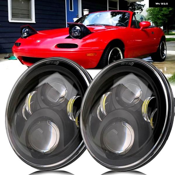 ヘッドライト 2個 7インチ 60W マツダ ミアータ MX-5 12V 7インチ LED ラダ アーバン ニーヴァ 4X4 ヘッドランプ カスタム パーツ アクセサリーHigh-concerned chemical:NoneCertifi...