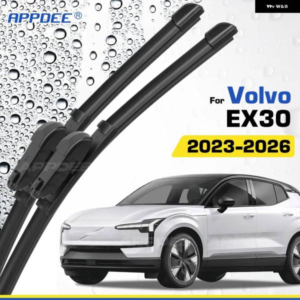 ボルボ EX30 2023-2026用 シリコンゴム ワイパー フロント ワイパー ブレード フロントガラス / カスタム パーツ アクセサリーHigh-concerned chemical:NonePlacement:FRONTItem ...