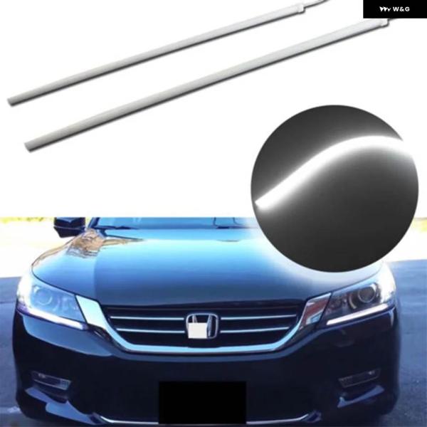 2013 2014 2015 ホンダ アコード ヘッドライト デイタイム 12V 均一に照らす 6000K ホワイト LED ストリップ DRL ライト キット カスタム パーツ アクセサリーHigh-concerned chemical:...