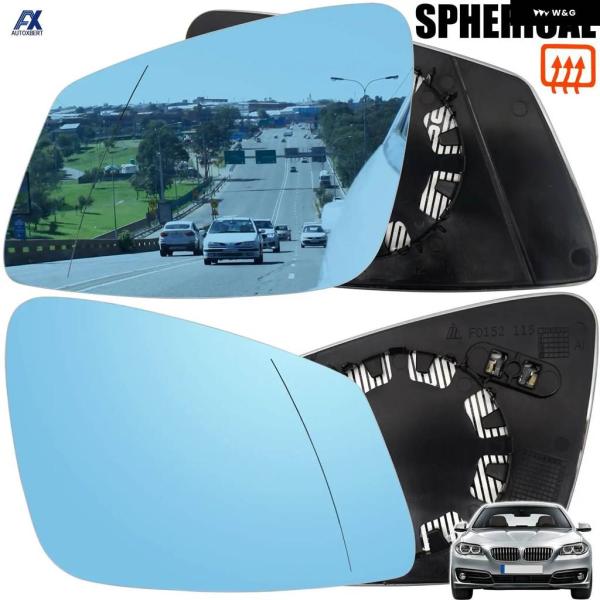 BMW F01 F02 F04 F07 F10 F11 F13 I3 F20 F30 F46 2010 - 2016 左右サイドミラー ヒーター ブルー凸面 カスタム パーツ アクセサリーSpecial Features:Heated Mi...
