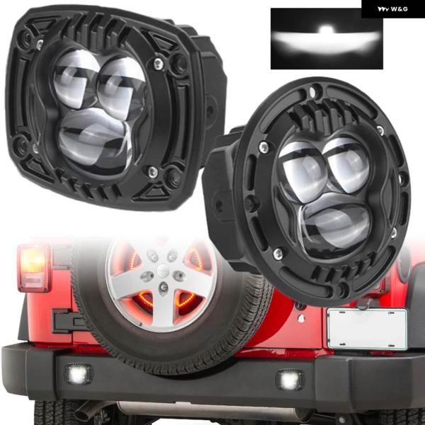 4インチ フラッシュ マウント 4X4 オフロード ワークライト LED ポッド 埋め込み式スポットライト ヘッドライト バックランプ フォグランプ ジープ トラック SUV 12V 24V カスタム パーツ アクセサリーHigh-conc...