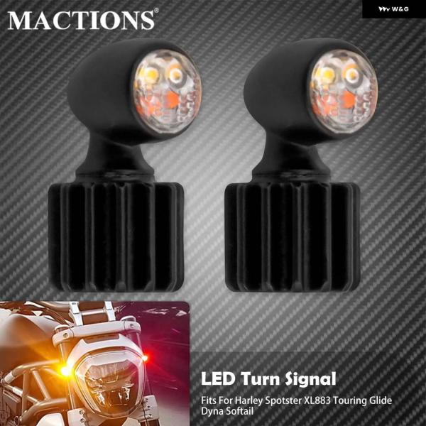 オートバイ ミニLED ウィンカー ブレーキライト ランニングランプ ハーレー スポーツスター ツーリングダイナ ソフテイル ホンダ カスタム パーツ アクセサリーBattery Included:NoHigh-concerned chem...