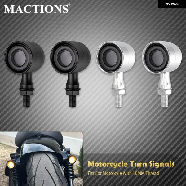 オートバイ LED ウィンカー ブレーキライト リア ブレット インジケーター テールライト ミニランプ ハーレー ツーリング ソフテイル ダイナ スポーツスター XL カスタム パーツ アクセサリーBattery Included:NoH...