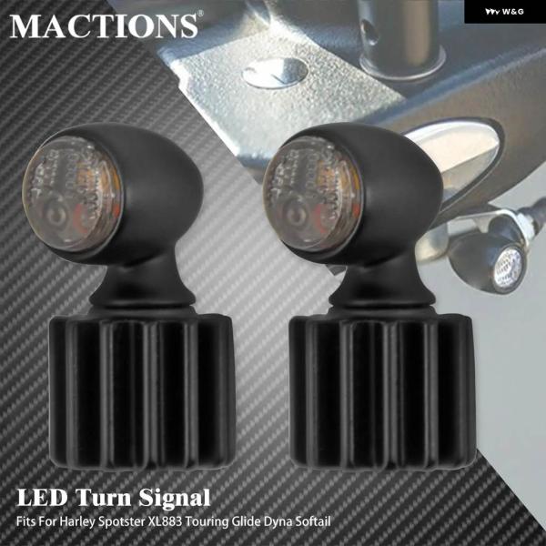 オートバイ フロント/リア LED ミニブレーキウィンカーライトランニングランプ ハーレー スポーツスター XLダイナ ソフテイル ツーリング ホンダ カスタム パーツ アクセサリーBattery Included:NoHigh-conce...