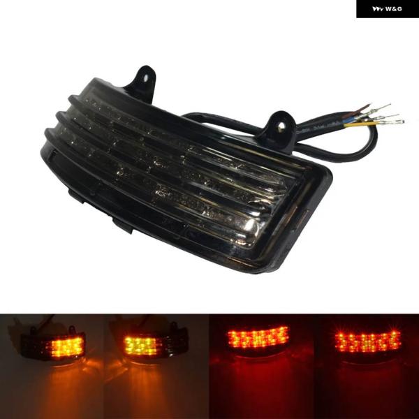 オートバイ スモークレンズ トライバーフェンダーLED テールブレーキウィンカーライトストップハザード灯 ハーレー ストリートグライド ツーリング カスタム パーツ アクセサリーBattery Included:NoHigh-concern...