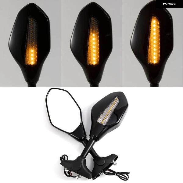 LED ウィンカー内蔵型 オートバイ サイドミラー ホンダ 250R 600RR 1000RR ヤマハ FZ1 カスタム パーツ アクセサリーHigh-concerned chemical:NoneItem Width:1inchItem ...
