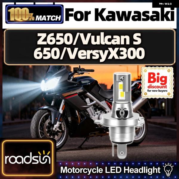 カワサキ Z650/バルカンS 650/VERSYX300 ミニ バイク LED ヘッドライト バルブ CANBUS ハイ/ロー バイク ヘッドランプ アンプル カスタム パーツ アクセサリーHigh-concerned chemical:...