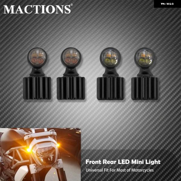 フロント/リア LED 3IN1 ブレーキライト ランニング ミニ フラッシング ブリンカー ウィンカーランプ ハーレー ツーリング ソフテイル スポーツスター XL ダイナ カスタム パーツ アクセサリーBattery Included:...