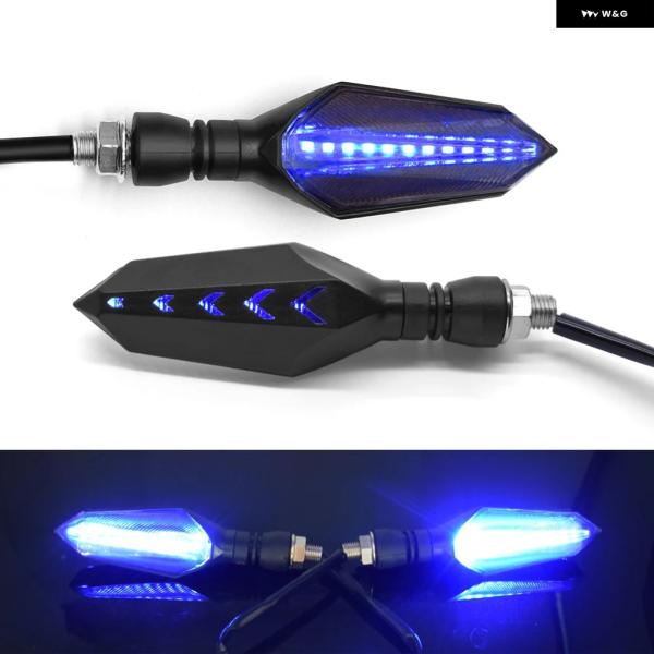 オートバイ 12V LED ウインカーライト フロント/リア ライト ホンダ CB650F VF VFR 750 VFR800 VTR1000F CBR125R カスタム パーツ アクセサリーBattery Included:NoHigh-...