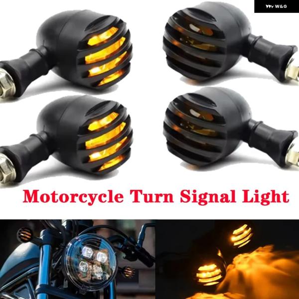 オートバイ ウインカー デイタイム ランニングライト レトロLED グリッド ブレーキライト チョッパー ハーレー スポーツスター ヤマハ カスタム パーツ アクセサリーBattery Included:NoHigh-concerned c...
