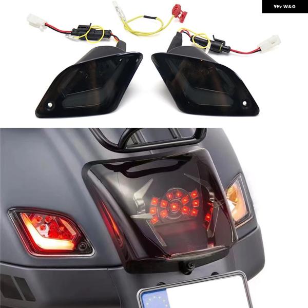 LEDリアフロントウィンカーライト オートバイ VESPA GTS300 GTS250 GTS150 GTV250 GTV300 GTS 250 150 カスタム パーツ アクセサリーBattery Included:NoHigh-conc...