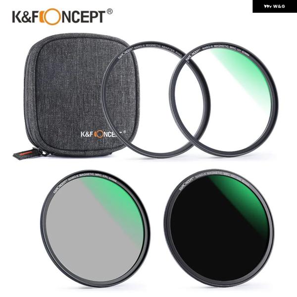 KF CONCEPT マグネット フィルター キット ND1000 CPL MCUV マグネット アダプター リングと フィルター バッグ 49MM 52MM 58MM 67MM 72MM 77MM 82MM カスタム パーツ アクセサリー...