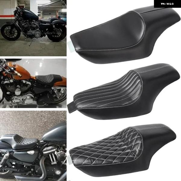 オートバイ ステッチツーアップ フロントドライバー / ライダーシート リア クッション /ピリオン パッド ハーレー スポーツスター アイアン1200 48 72 04-16 カスタム パーツ アクセサリーHigh-concerned c...