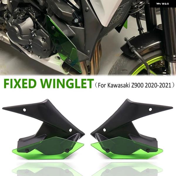 オートバイ 部品 サイドダウンフォース スポイラー ウィングレット 固定ウィング ウィングレット フェアリング ウィング カワサキ Z900 2020 2021 カスタム パーツ アクセサリーItem Weight:1.25kgItem H...