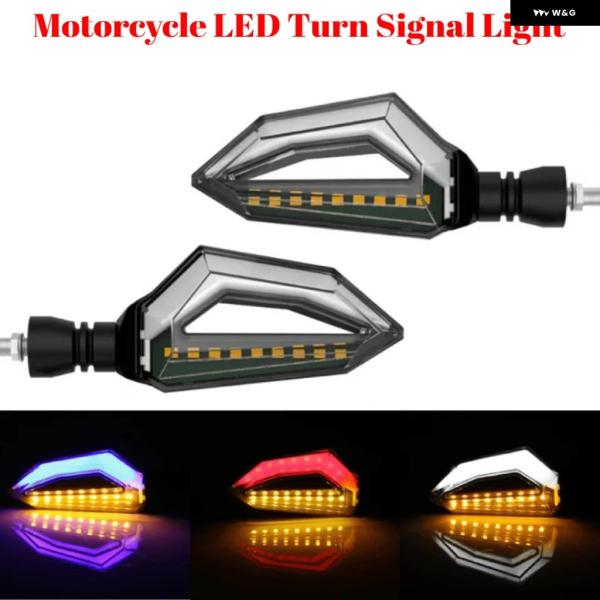 オートバイ ウィンカーLEDライト 12V 10MM デイタイム ランニングライト デュアルカラー インジケーター ブリンカー ブレーキランプ シグナルライト カスタム パーツ アクセサリーBattery Included:NoHigh-c...