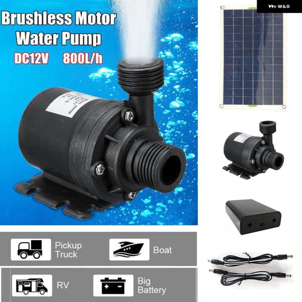 50W 800L/H 5M ソーラーウォーター ポンプ DC 12V ソーラーブラシレスモーター 循環式水中 ポンプ バードバス プール 池 カスタム パーツ アクセサリーBattery Included:No,YesHigh-concer...
