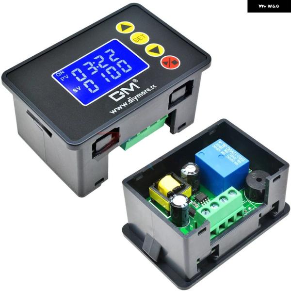 マイクロコンピュータ タイム コントローラ DC 12V 24V AC 110V-220V デジタル タイムディレイ リレー LCD タイミング リレー タイムディレイ スイッチ カスタム パーツ アクセサリーEU LVD Voltage:...