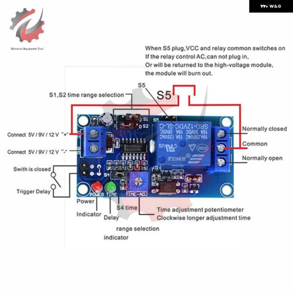 DC 12V タイムリレー モジュール 遅延オン/遅延オフスイッチ モジュール タイミングタイマーリレー 制御 スイッチ LED インジケーター カスタム パーツ アクセサリーEU LVD Voltage:Low voltage: Belo...