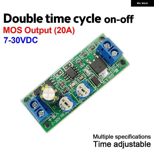 DC 7-30V サイクルタイマー 遅延オン/オフスイッチ 遅延リレー デュアルMOS出力 モジュール 0-10秒/0-100秒/0-30分/0-5時間 タイムリレー カスタム パーツ アクセサリーEU LVD Voltage:Low vo...