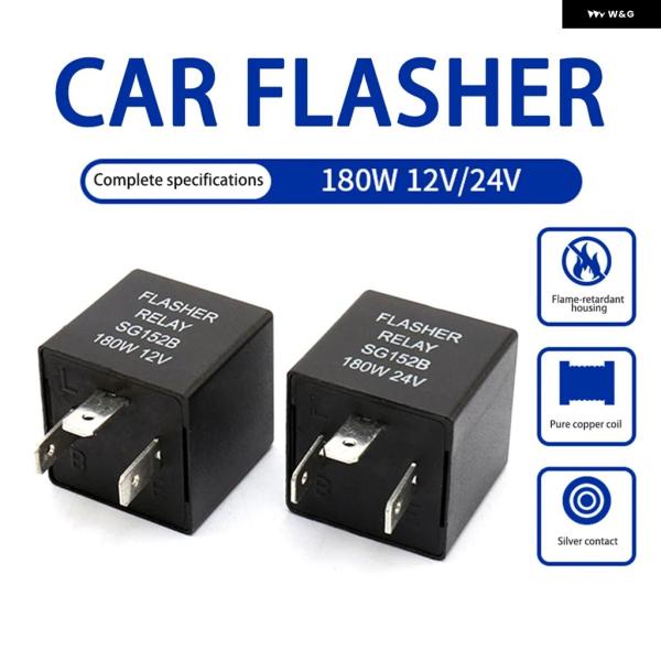 3ピン 車 バイク LED フラッシャーリレー 12 24V 電子周波数 ウィンカーライト ブリンカー フラッシャーリレー カスタム パーツ アクセサリーPower Source:DCTheory:Voltage relayis_custo...