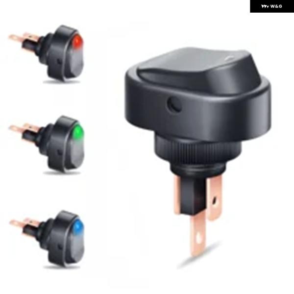 12MM 防水 ブルー/レッド/グリーン ロッカースイッチ 12V 30A 3ピン SPST オン/オフ 高電流トグルスイッチ 楕円形 車 ボート用 カスタム パーツ アクセサリーHigh-concerned chemical:NoneSp...