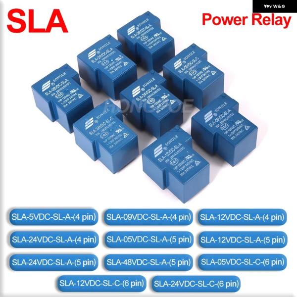 5個 パワーリレー SLA SLA-05V 09 12V 24V 48VDC-SL-A -C 4ピン 5ピン 6ピン 30A T90 SLA-05VDC-SL-A SLA-12VDC-SL-A SLA-24VDC-SL-C カスタム パーツ...