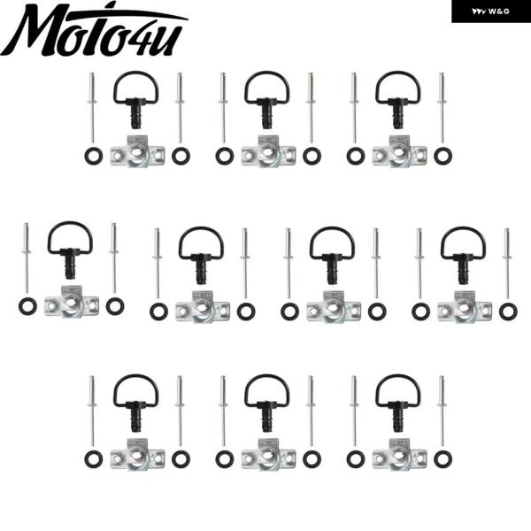 10セット 14MM クイックリリース Dリング ターンリベット レース フェアリング ファスナー シルバー ゴールド ホンダ ヤマハ ドゥカティ カスタム パーツ アクセサリーProtective parts:Frame Protecti...