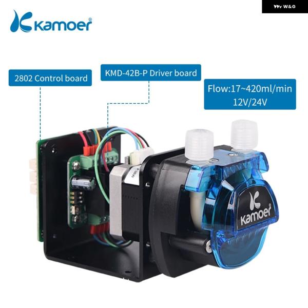 KAMOER 160ML/分 KCM-B163-ODM 高フローステッピングモーター式蠕動 ポンプ 24V 定量用蠕動 ポンプ 0.1-300RPM ラボ用 カスタム パーツ アクセサリーHigh-concerned chemical:No...