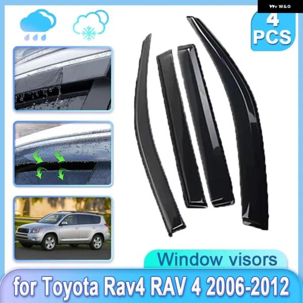 トヨタ RAV4 XA30 2006 - 12 ガード ウェザーシールド ドアバイザー カスタム パーツ アクセサリーMaterial:Plastic,PVCHigh-concerned chemical:NoneOrigin:Mainla...