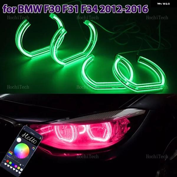 RGBリング エンジェルアイズ スマホアプリ 制御 リモートLEDチューニング ヘッドライト リング BMW 3シリーズ F30 F31 F34 2012 - 16 カスタム パーツ アクセサリーHigh-concerned chemica...