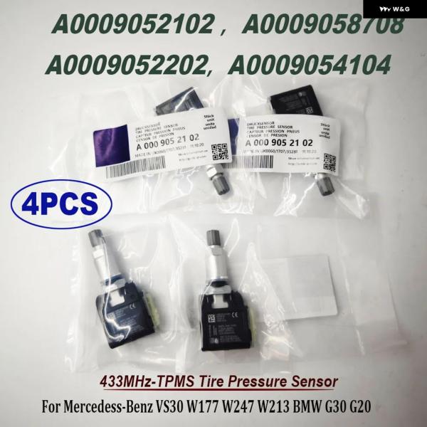4個 A0009052102 433MHZ TPMS タイヤエア圧センサー メルセデス ベンツ W177 A0009054104 A0009058708 A0009052202 0009052102 カスタム パーツ アクセサリーHigh-...