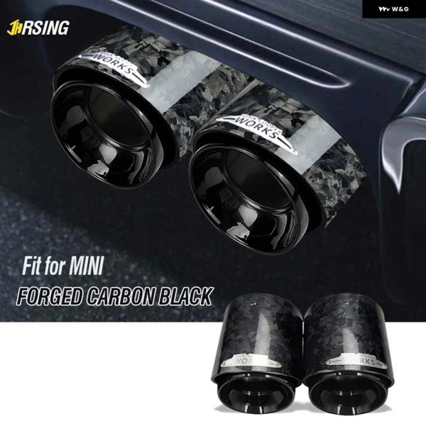 1個 スタイル クロムカーボンエキゾーストチップ パイプ MINI COOPER F54 F55 F56 F57 F60 R55 R56 R57 R58 COOPER S カスタム パーツ アクセサリーProduct Type:Modifi...