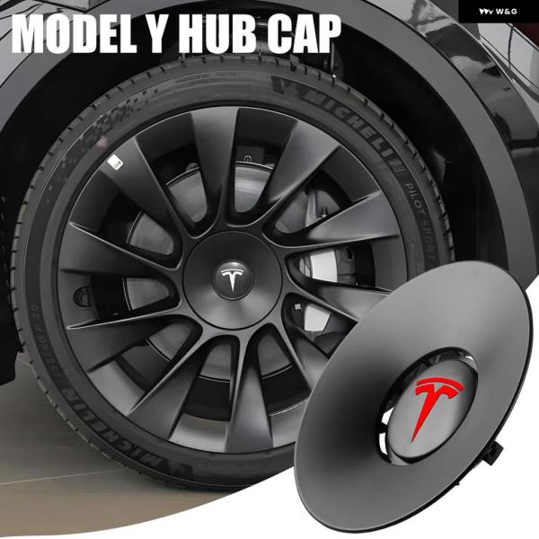 4個 セット ABS製 車用ホイールセンターキャップカバー 1188233-11-A 装飾 テスラ モデルY 2021-2023 20インチ カスタム パーツ アクセサリーHigh-concerned chemical:NoneMateri...