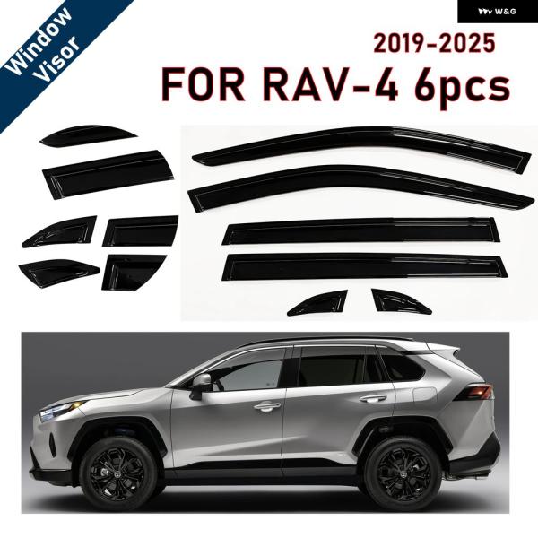 モデルカーウィンドウサンシェード RAV4 2020-2024 ウィンドウバイザーレインガード 6個 セット カスタム パーツ アクセサリーMaterial:AcrylicHigh-concerned chemical:NoneOrigin...