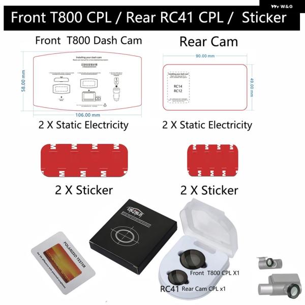 70MAI ダッシュカム 4K T800 CPL フィルター グレア軽減 反射防止 70MAI リアカム RC24 CPL フィルター 70MAI リアカム RC41 CPL フィルター カスタム パーツ アクセサリーHigh-concer...