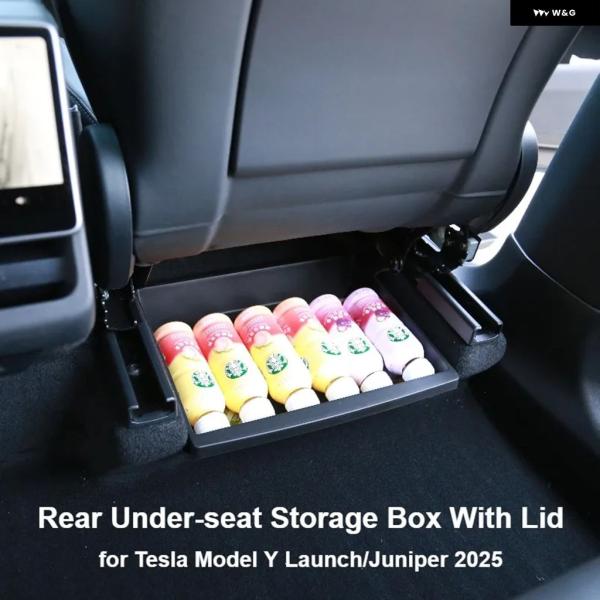 リア下 収納 ボックス 蓋 テスラ モデルY ローンチ/ジュニパー 2025 TPE オーガナイザー トレイ ゴミ箱 車用 カスタム パーツ アクセサリーHigh-concerned chemical:NoneOrigin:Mainland...