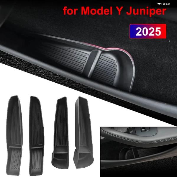 テスラ モデルY ジュニパー 2025 車用ドアサイド 収納 ボックス フロント/リア TPE ドアハンドル 収納 オーガナイザー トレイ MY LAUNCH カスタム パーツ アクセサリーProduct shape:RectangleSp...