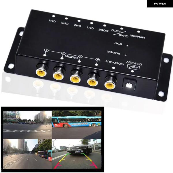 IR 制御 4台 カメラ ビデオ 制御 車載 カメラ 画像スイッチ コンバイナー ボックス 左ビュー 右ビュー フロント リア パーキング カメラ ボックス カスタム パーツ アクセサリーHigh-concerned chemical:No...